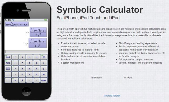 Symbolic Calculator (iOS) gratis - statt 3,49€