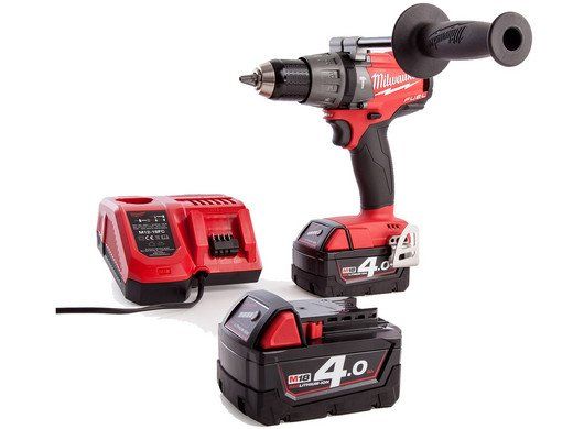 Milwaukee M18FPD-402B Schlagbohrer mit 2 Akkus und Trolley für 307,95 ...