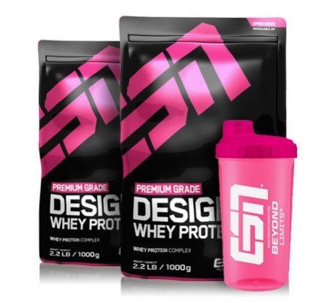 2kg ESN Designer Whey Protein + gratis Shaker für 29,52€ (statt 40€)