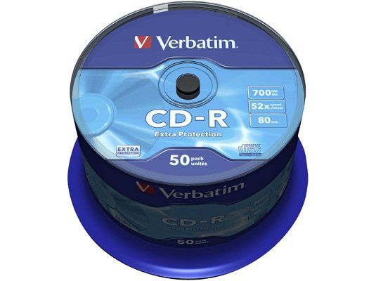 VERBATIM 43351 CD-R Rohlinge 50er Spindel für 10€ (statt 12€)