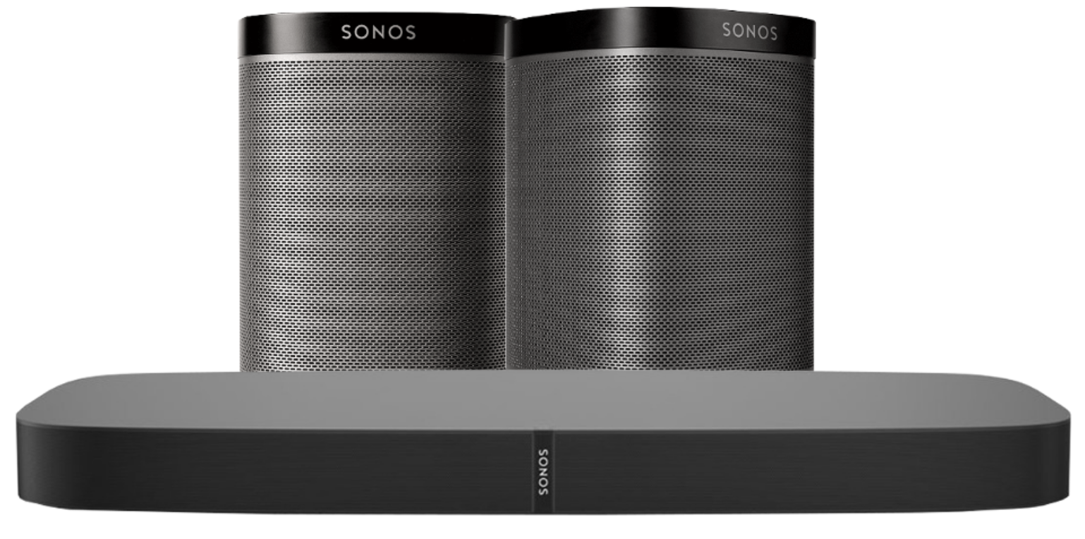 Sonos Playbase Bundle: Wireless Soundbase + 2x Sonos Play:1 ...
