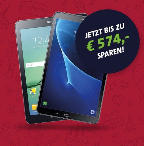 Samsung Galaxy Tab S2 oder A für je 4,95€ + o2 Blue Data L mit 6GB LTE ...