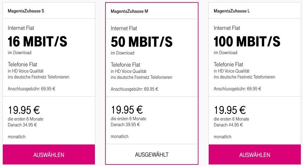 Telekom Magenta Zuhause (DSL-Tarife) mit bis zu 320€ Cashback oder ...