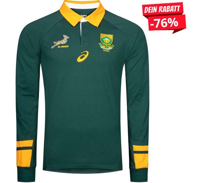 ASICS Südafrika Springboks Herren Rugby PoloShirts ab 18,99€ (statt 30€)