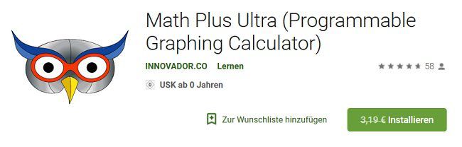 "Math Plus Ultra" für Android kostenlos (statt 3,19€)