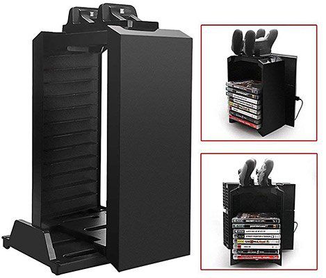PS4 Game-Tower für bis zu 12 Spiele inkl. Ladestation für 18,99€ (statt ...