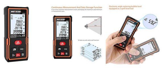 Meterk Laser Entfernungsmesser MK40 staub- & wasserdicht für 18,99 ...