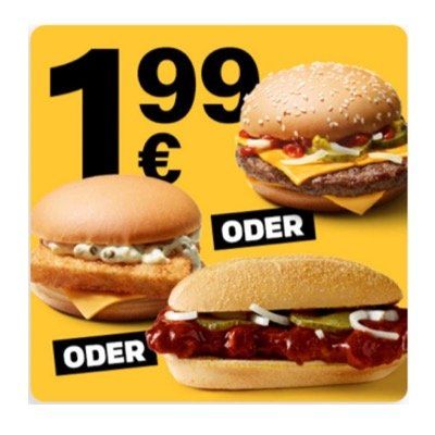 Royal Käse, Filet-O-Fish, McChicken, McRib oder McWrap Chicken je nur 1 ...