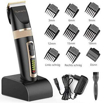 Romanda Haarschneidemaschine mit LCD Anzeige & 9 Kämme für 23,99 ...