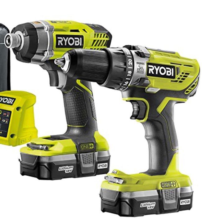 Ryobi R18PD3 18V ONE+ Akku-Schlagbohrschrauber + Schlagschrauber für ...