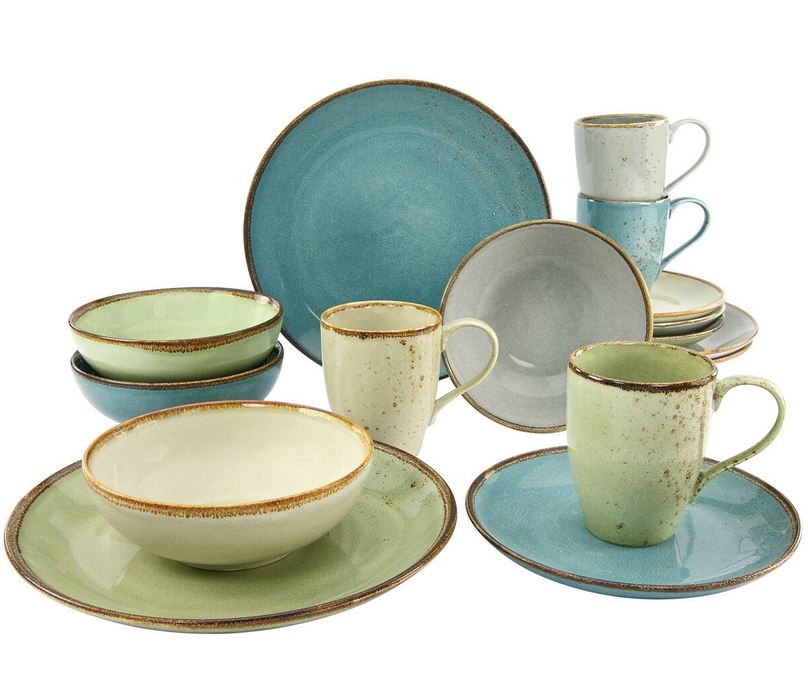 CreaTable Nature Collection 16 teiliges Steingut Kombi Set für 48,95 ...