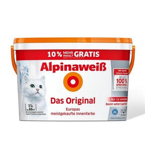 2x 11 Liter Alpinaweiß Das Original für 84,78€ (statt 101€)