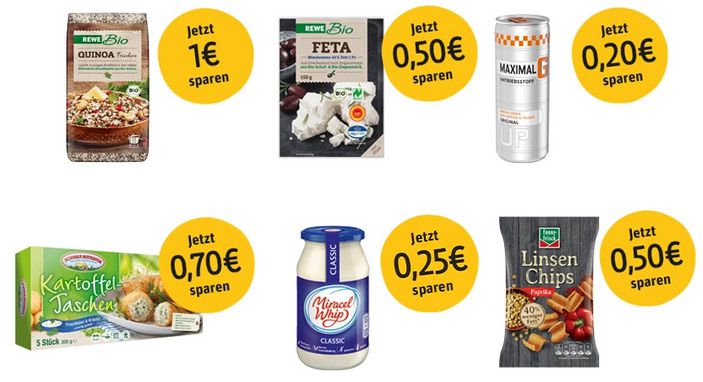 REWE: 5€ Rabatt ab 40€ Einkauf - Coupon in der App