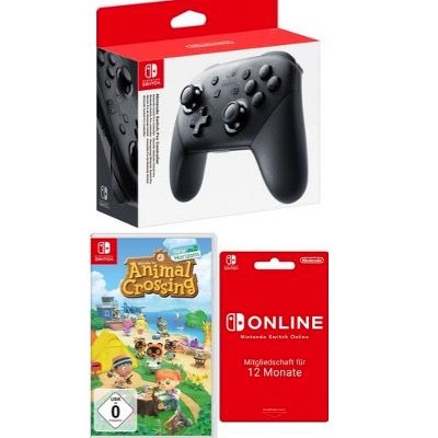 Nintendo Switch Pro Controller + Animal Crossing + 1 Jahr Nintendo ...