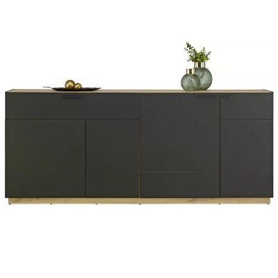 Xora Sideboard in Mattschwarz (200/84/41,5cm) für 238,95€ (statt 386€)