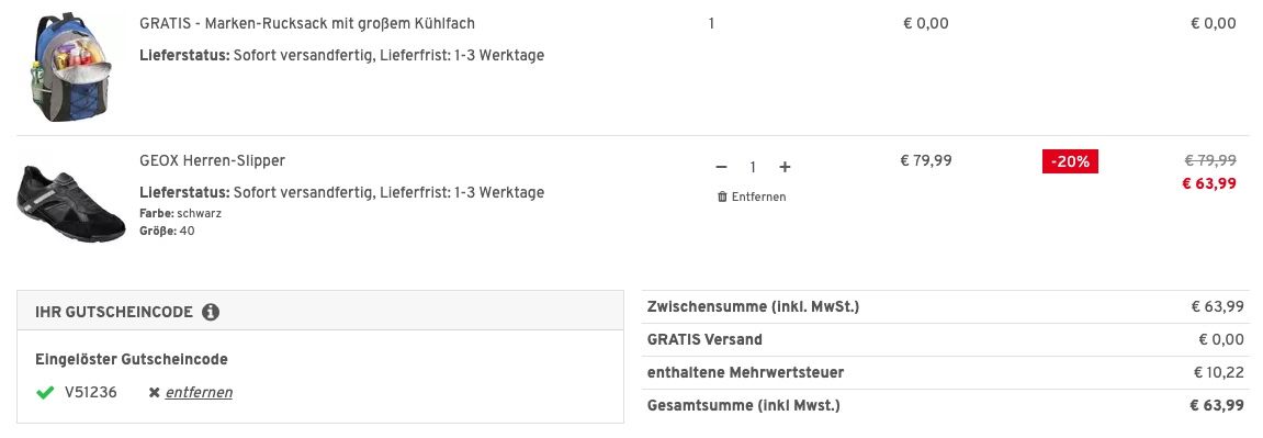 Geox Herren Slipper in 2 Farben + Nordcap Rucksack mit Kühlfach für 63 ...