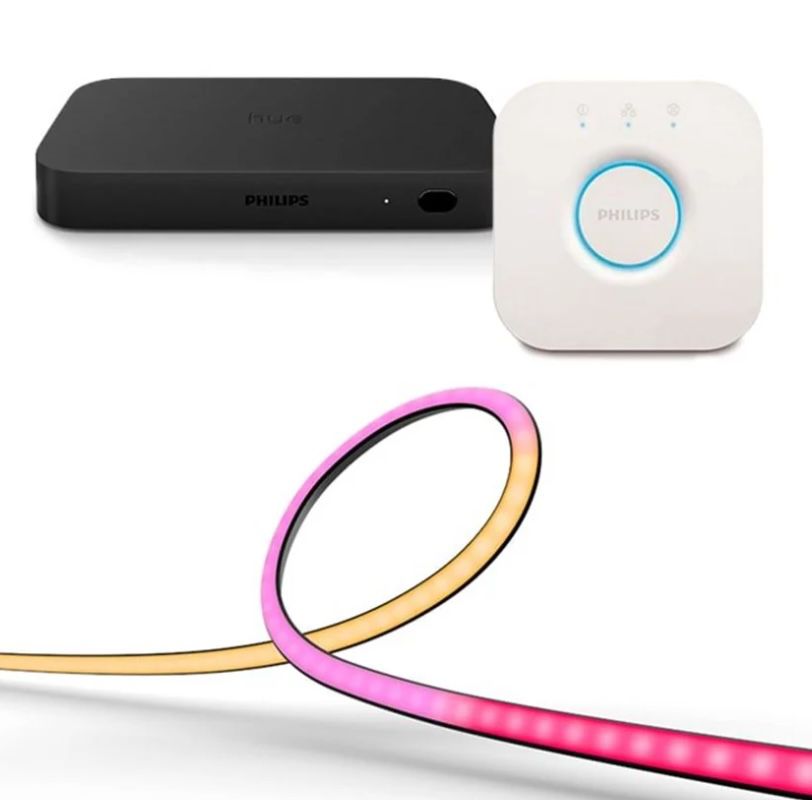 Philips Hue Play HDMI Sync Box + Gradient Lightstrip 65 Zoll + Hue ...