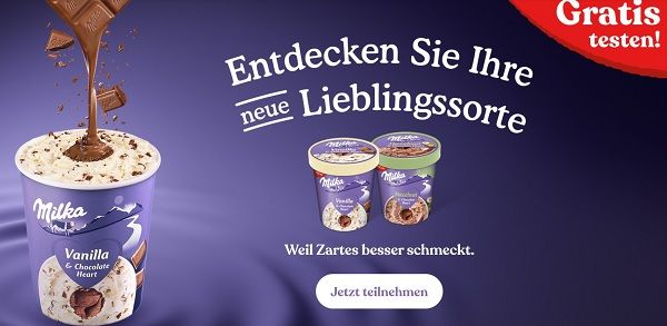 Milka-Eis kostenlos ausprobieren