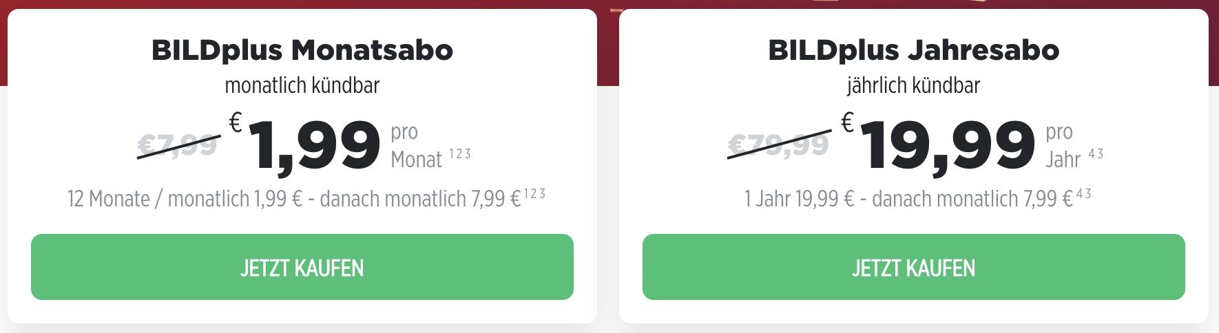 BILDplus Geburtstags-Knaller - 19,99€ im ersten Jahr (statt 79,99 ...