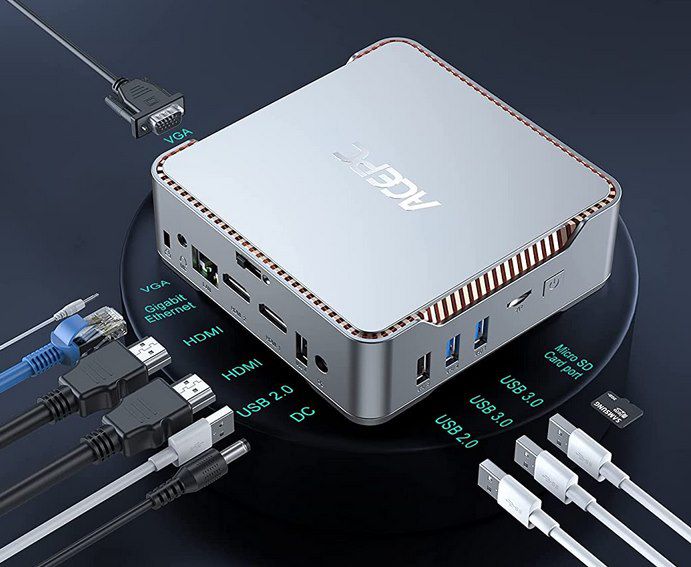 ACEPC ‎GK3V Mini-PC mit 8GB DDR4, 128GB ROM, Intel Celeron J4125 & Win 10 Pro für 155,99€ (statt ...