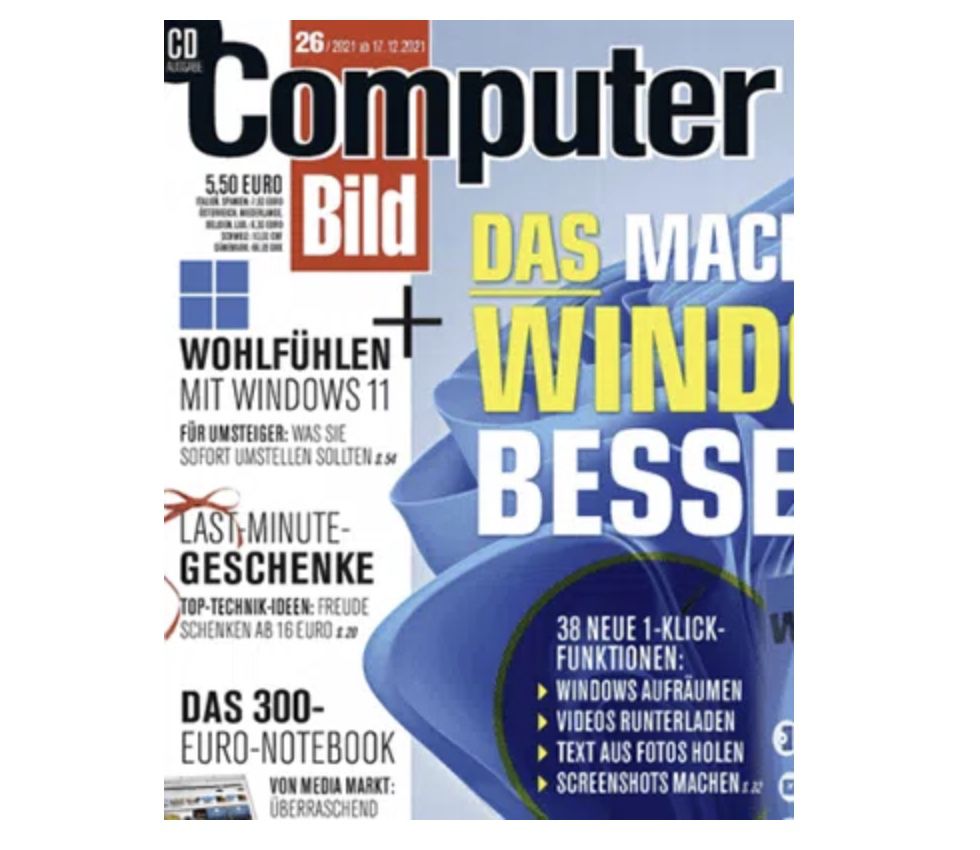 13 Ausgaben Computer Bild mit DVD Abo für 82,55€ + Prämie 85€ Amazon ...