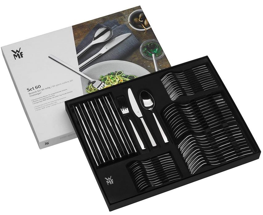 WMF Miami Besteck Set für 12 Personen 60-teilig Cromargan Edelstahl ab ...