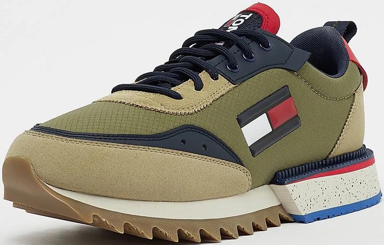 Tommy Jeans - Cleated Runner Mix - Herrensneaker in Khaki für 89,99 ... Tommy Jeans - Cleated Runner Mix - Herrensneaker in Khaki für 89,99 ...