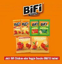 BiFi Chicken oder Veggie Snacks gratis ausprobieren