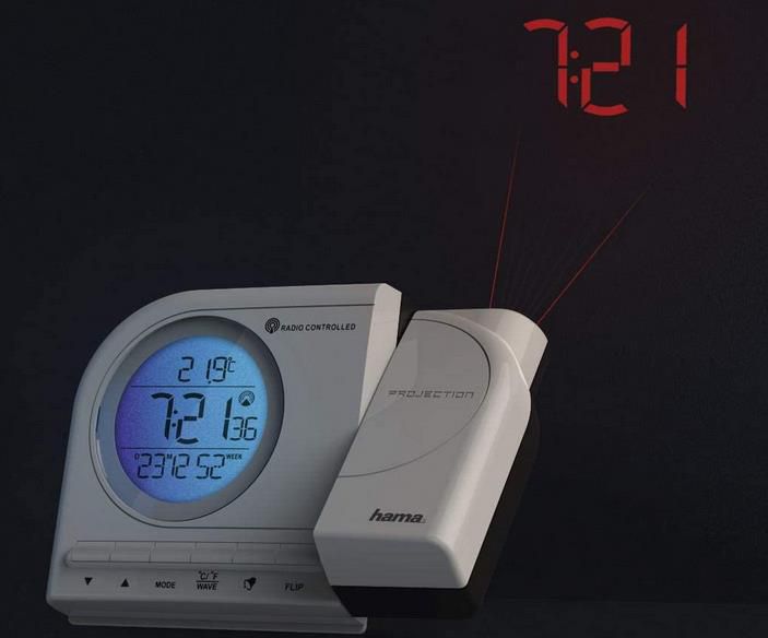 Hama Projektions-Funk-Wecker mit LED Projektion für 28,99€ (statt 46€)