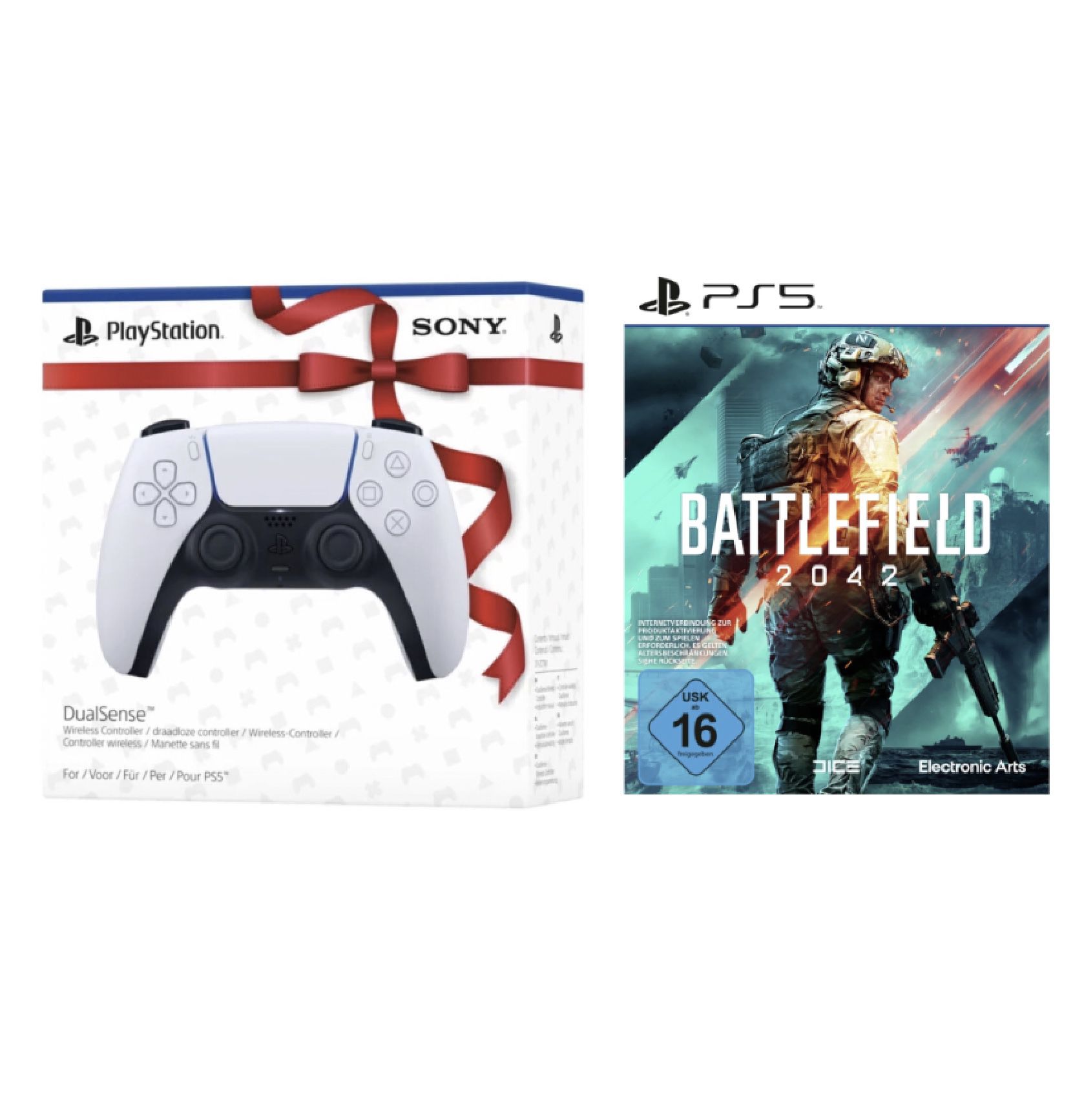 Sony PS5 DualSense Gift Wrapped Box Wireless Controller + Battlefield ...