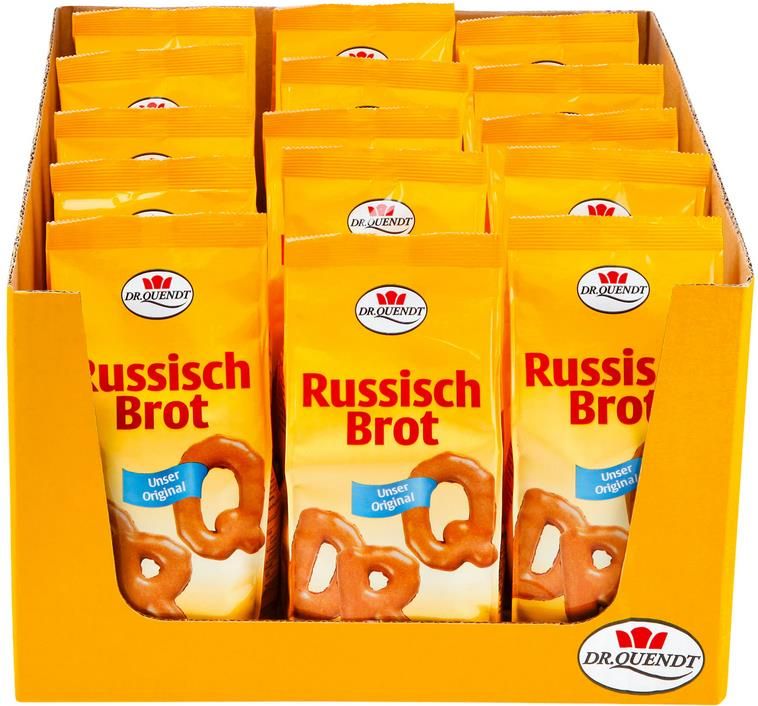 15er Pack Dr. Quendt Russisch Brot - 100 g Packung für 16,44€ (statt 21€)