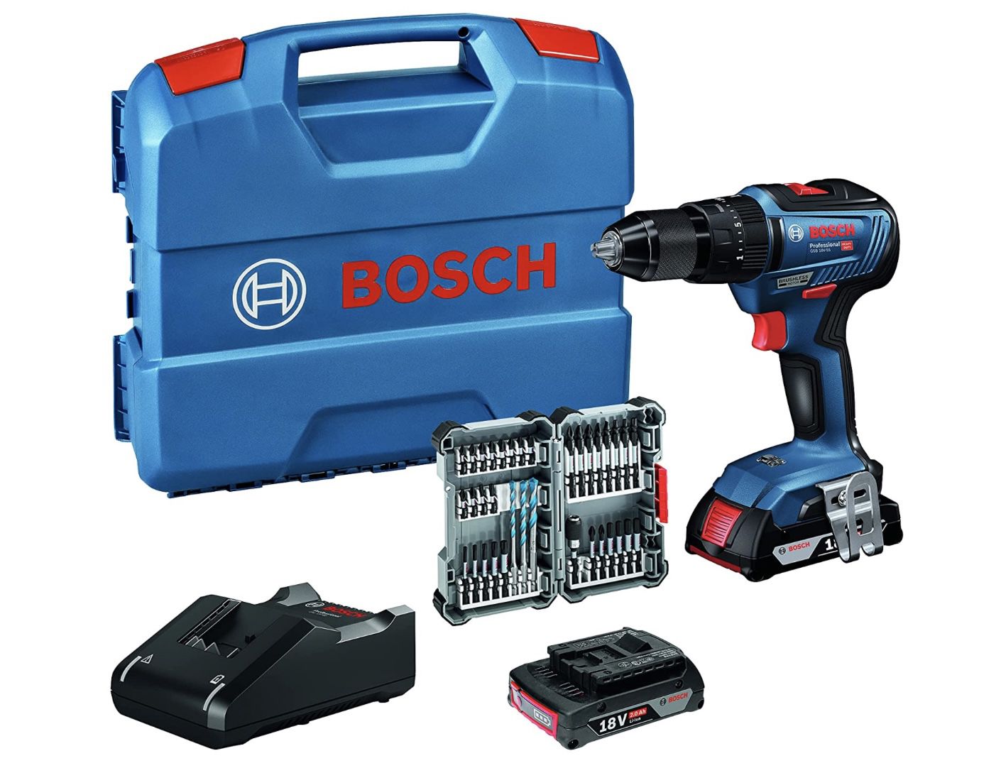 🧰 Bosch Professional GSB 18V-55 Akku-Schlagbohrschrauber für 194,99 ...