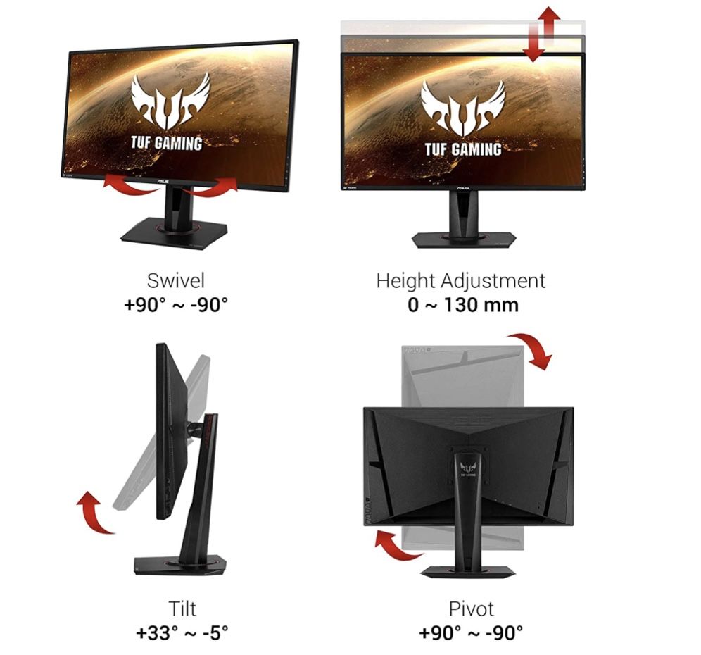 ASUS TUF Gaming VG27BQ - 27 Zoll Monitor mit 0,4ms Reaktionszeit für ...