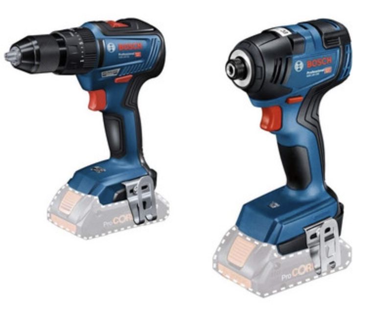 Bosch Schlagschrauber GDR 18V-200 + Schlagbohrschrauber GSB 18V-55 + L ...