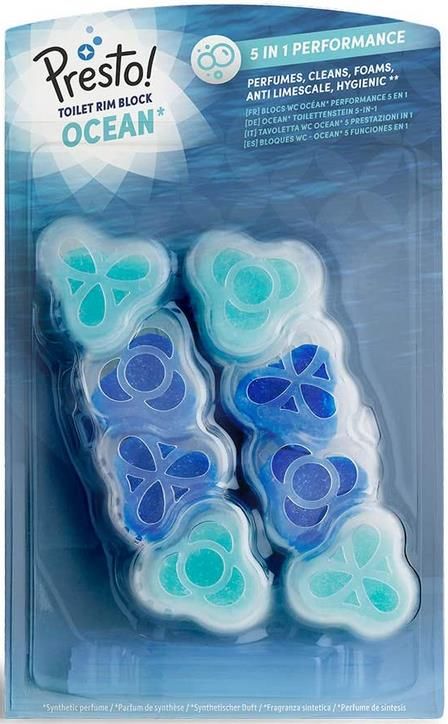 8er Pack Presto! 5-in-1 Toilettenstein Ocean für 6,58€ (statt 9€) - Prime