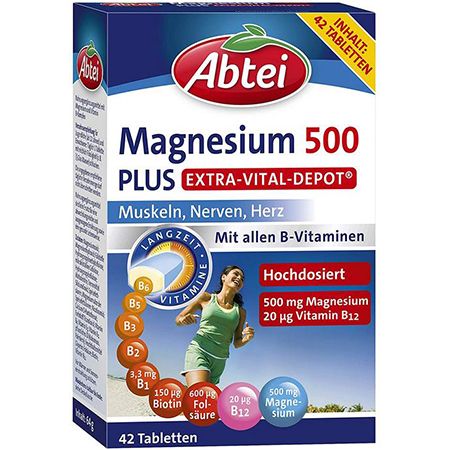 4er Pack Abtei Magnesium 500 Plus Extra-Vital-Depot 4 x 42 Tabletten ab ...