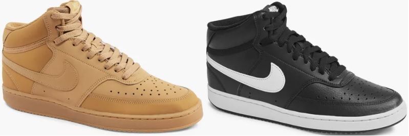 Nike Mid Cut Sneaker "COURT VISION MID" in Braun oder Schwarz für 56,54 ...