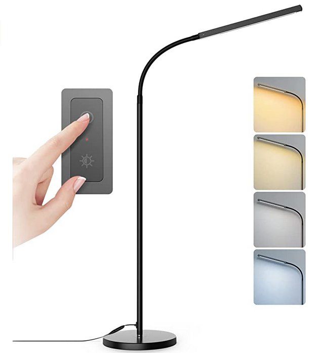 Floomp LED Steh- & Tischlampe mit 4 Farbtemperaturen und Touch ...