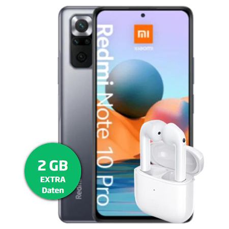 Xiaomi Redmi Note 10 Pro mit 128GB + Xiaomi Redmi Buds 3 für 1€ + o2 ...