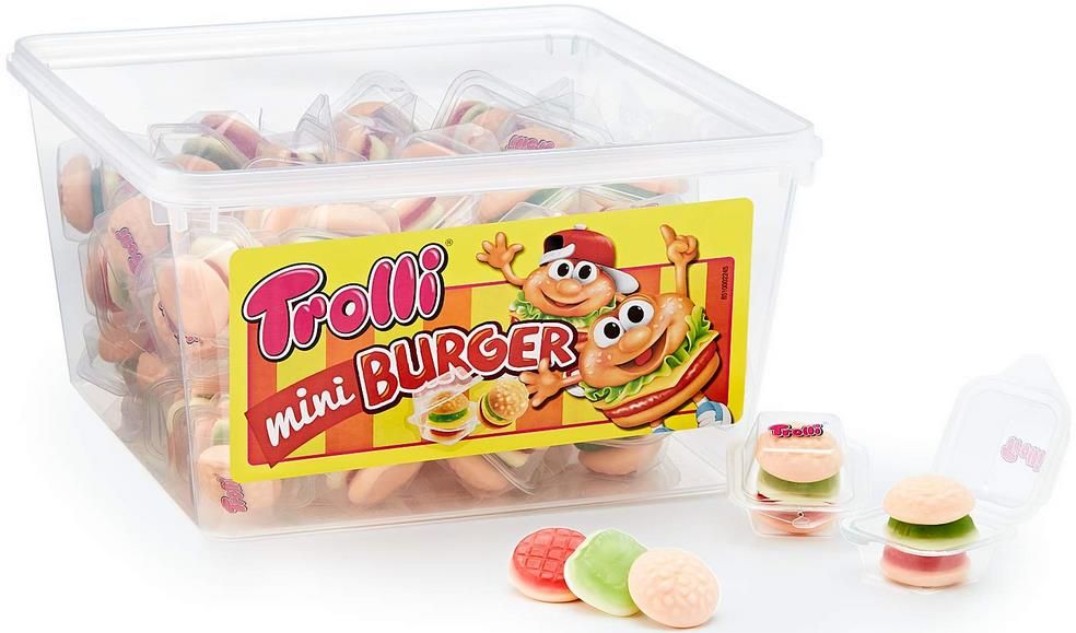 Trolli Mini Burger in 600 g Dose, einzeln verpackt ab 4,87€ - Prime Sparabo