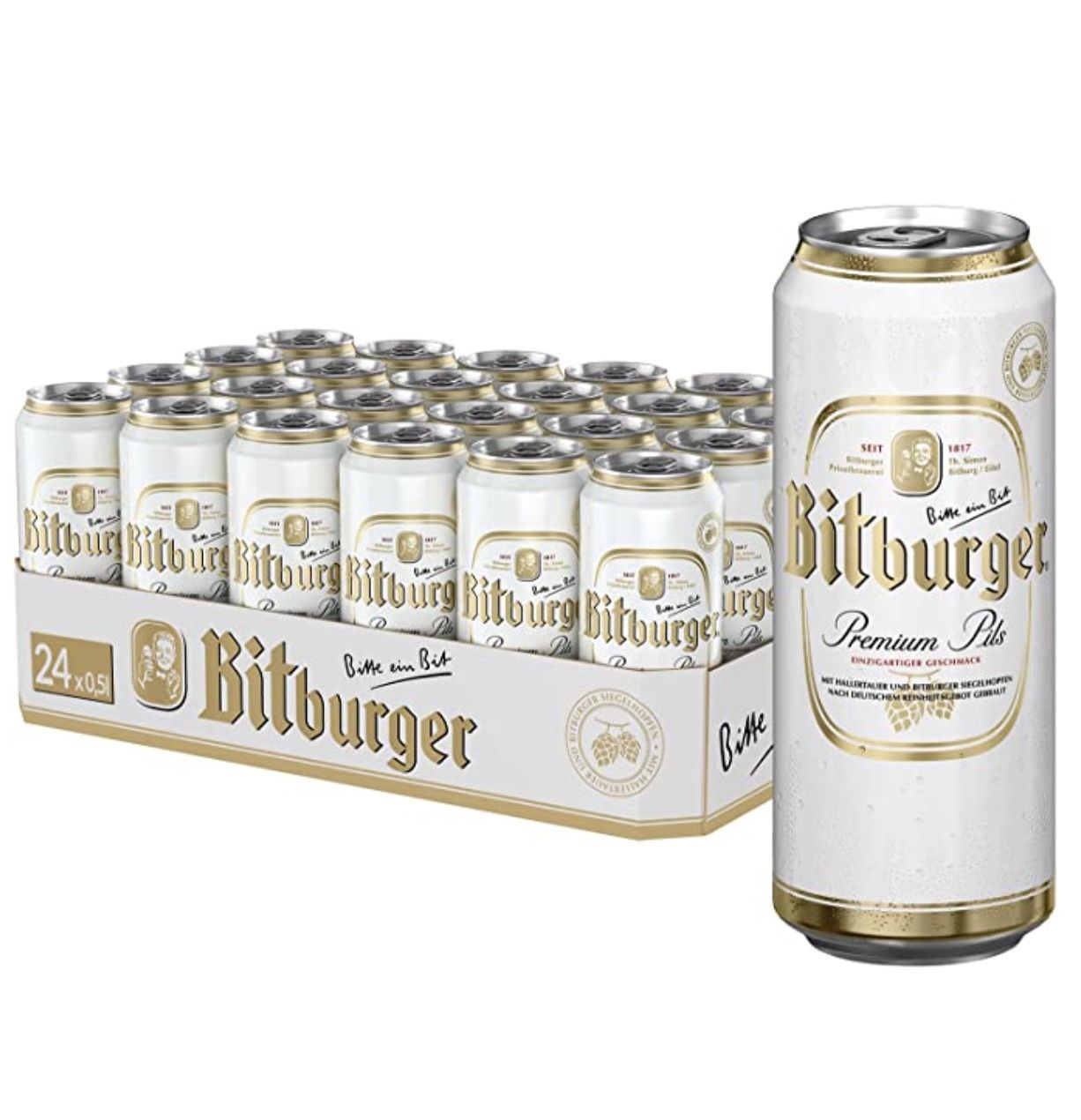 24x 0,5L BITBURGER Premium Pils Dosen-Bier ab 13,40€ zzgl. Pfand ...