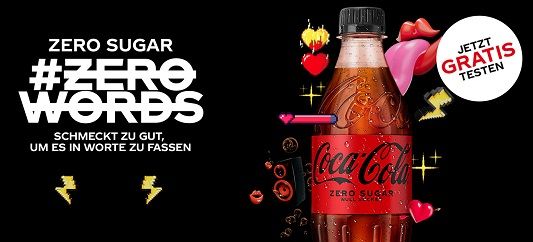 Coca-Cola Zero Zucker gratis ausprobieren