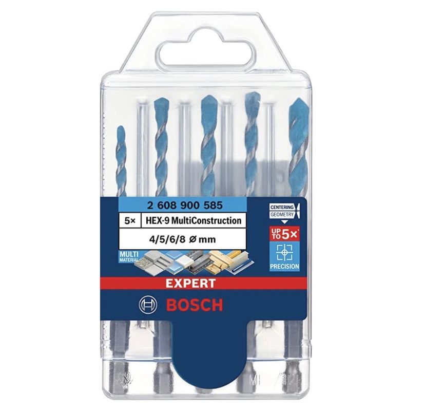 5er Set Bosch Professional Expert HEX-9 MultiConstruction Bohrer Set 4 ...