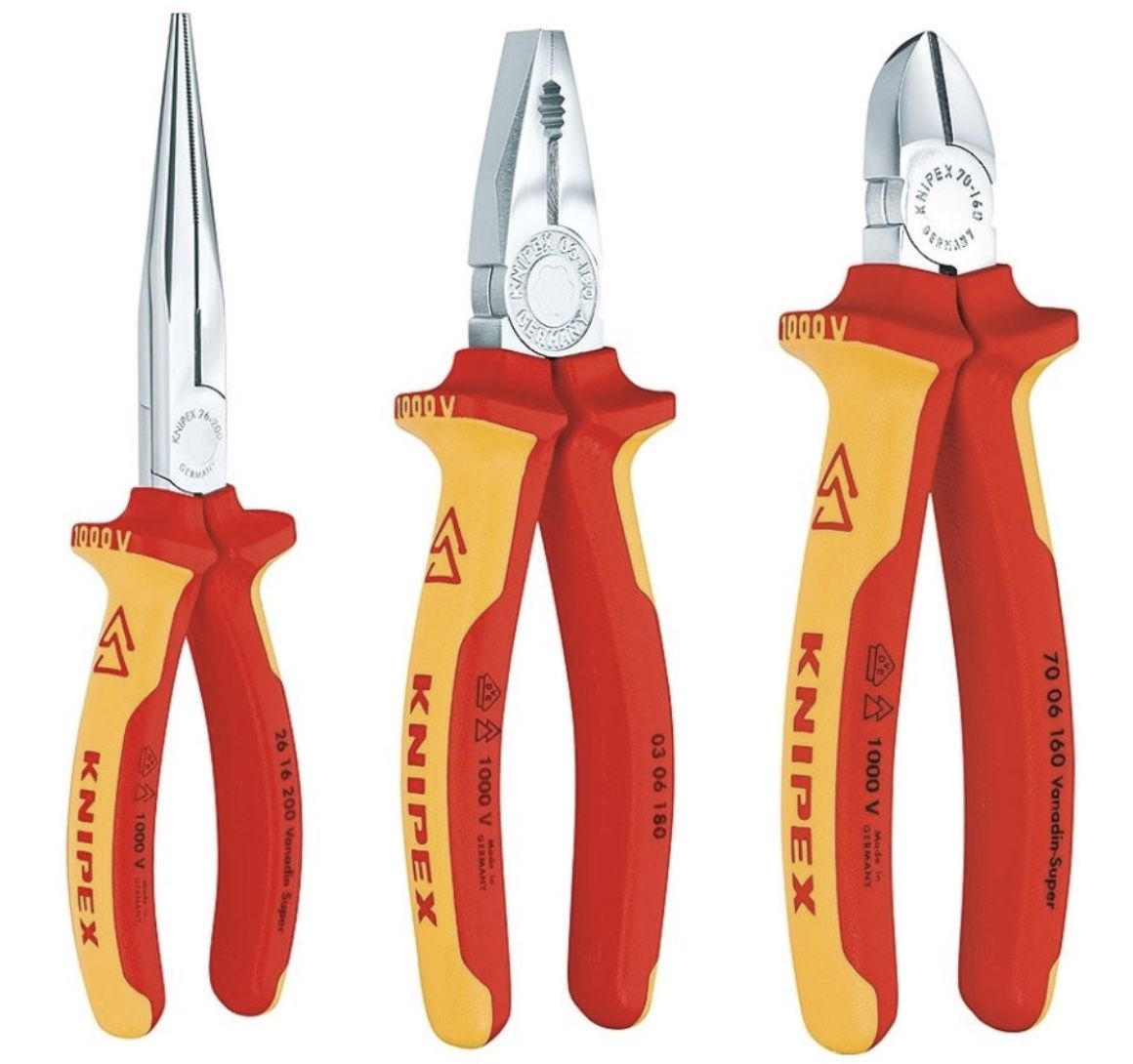 Knipex Elektro-Satz 3-tlg. VDE Zangen-Set für 53€ (statt 61€)