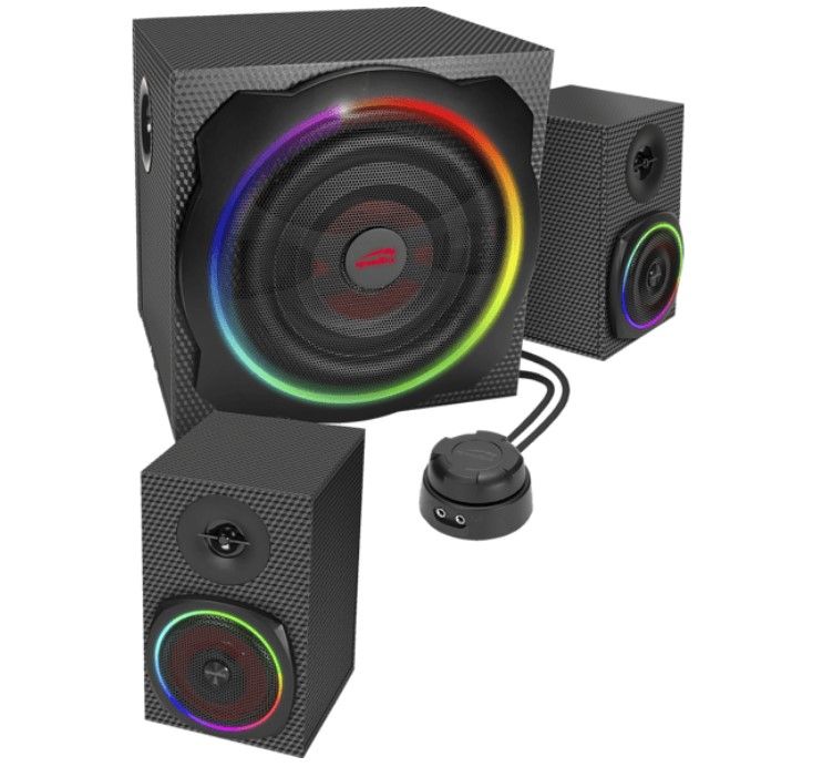 Speedlink Gravity Carbon RGB 2.1 BT Soundsystem für 64,99€ (statt 87€)