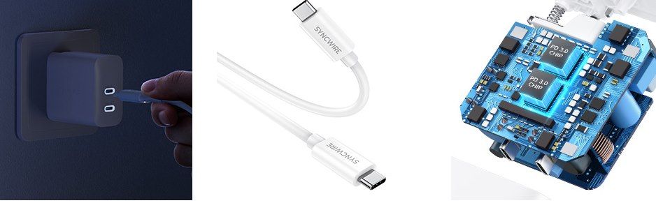 Syncwire AC660 - 67W USB C Ladegerät inkl. US & UK Adapter für 29,39 ...