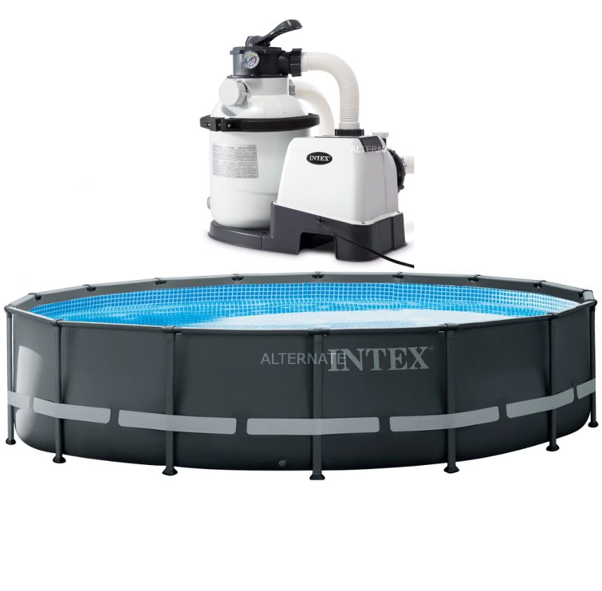 Intex Ultra XTR Frame Pool mit 488cmx122cm inkl. Sandfilterpumpe für ...