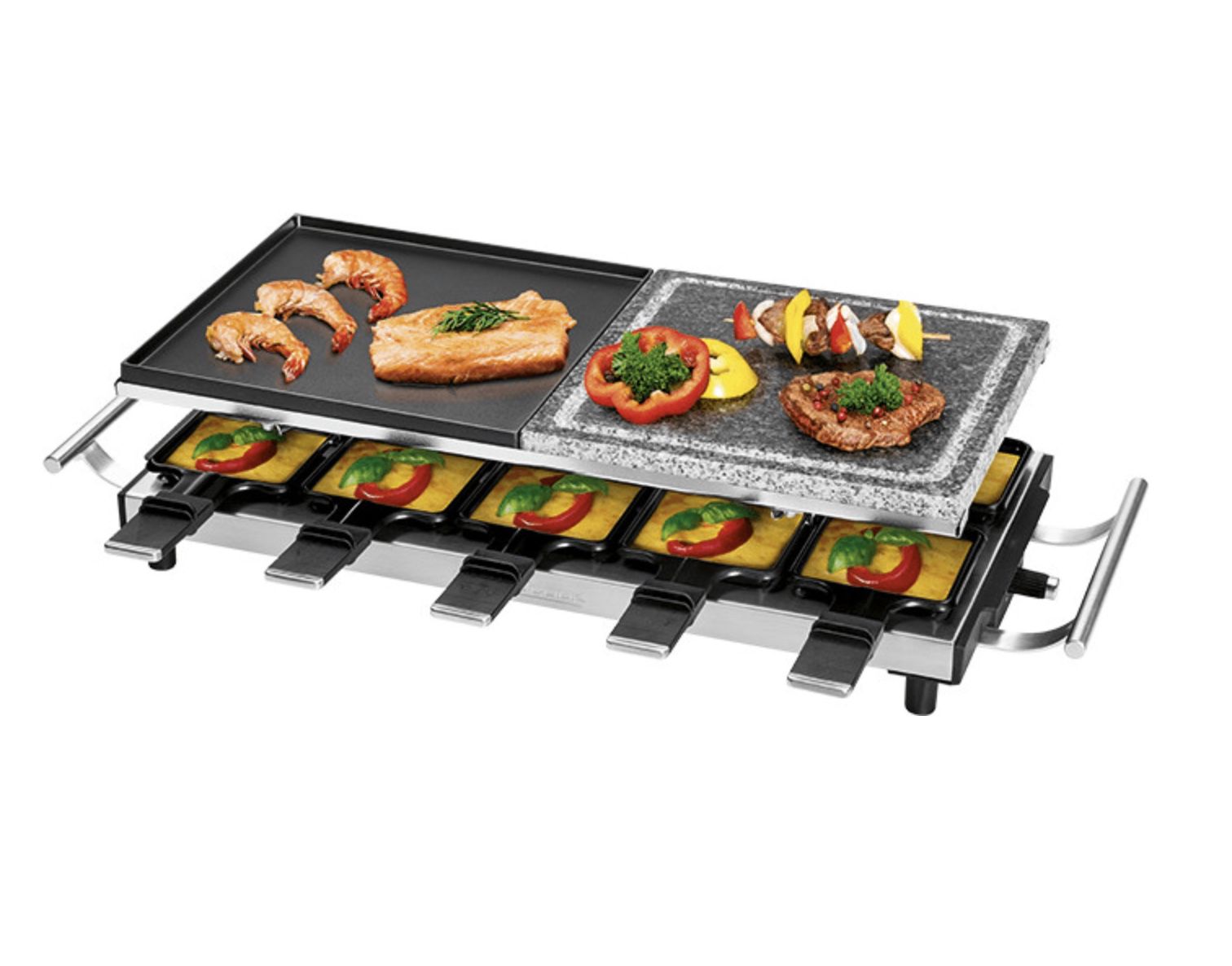 ProfiCook PC-RG 1144 Raclettegrill mit Naturgrillstein inkl. 10 ...