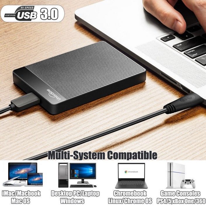 UnionSine Ultra Slim 500GB Externe USB Festplatte für 22,79€ (statt 29€)