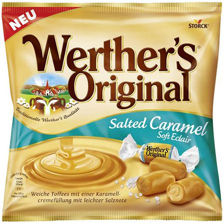 4x Werther's Original Salted Caramels Éclair, 180g ab 6,25€ - Prime Sparabo